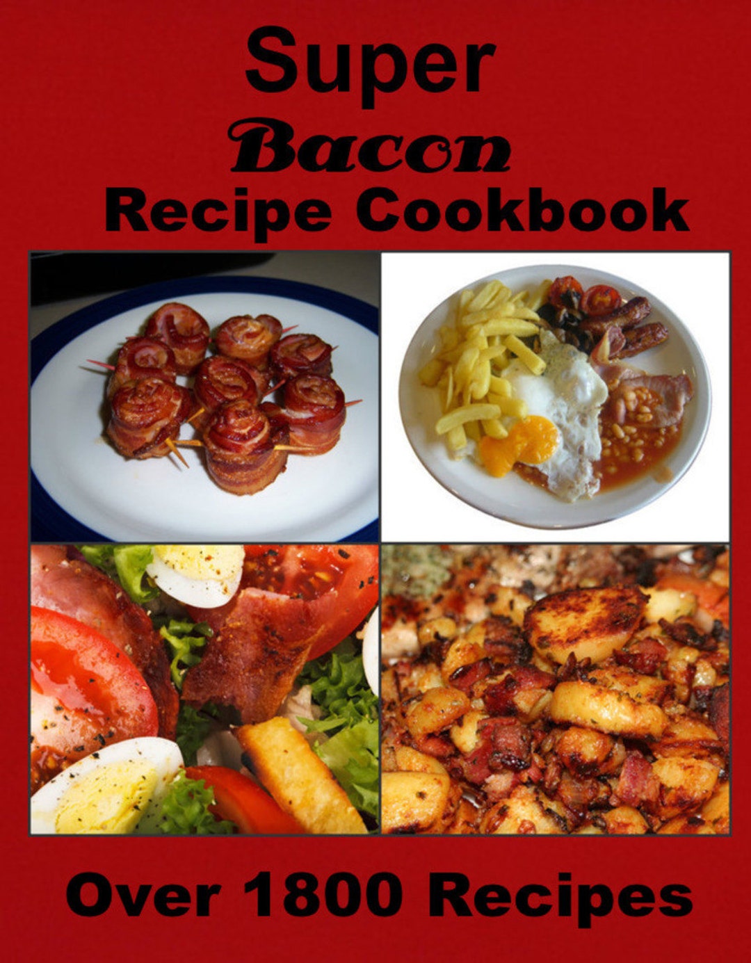 Over 1800 Delicious Bacon Recipes E-book Cookbook Instant Digital ...