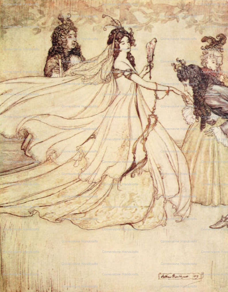 5 Vintage RARE Fairy Tale Brothers Grimm Art Prints by Arthur Rackham ...