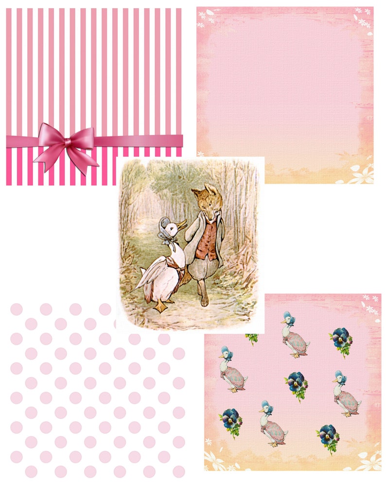 Jemima Puddle Duck Beatrix Potter Clipart Scrapbook Collection ...