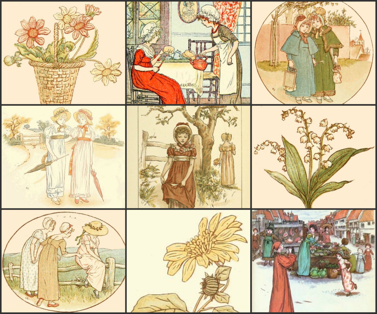 Over 400 Images by Kate Greenaway Children's Nursery - Etsy