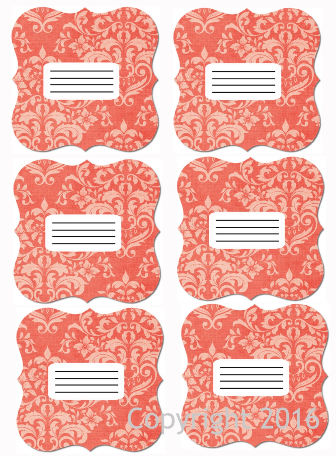 Red Labels in Large and Small Sizes Instant Digital Download - Etsy