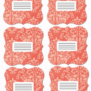 Red Labels in Large and Small Sizes Instant Digital Download JPG and ...