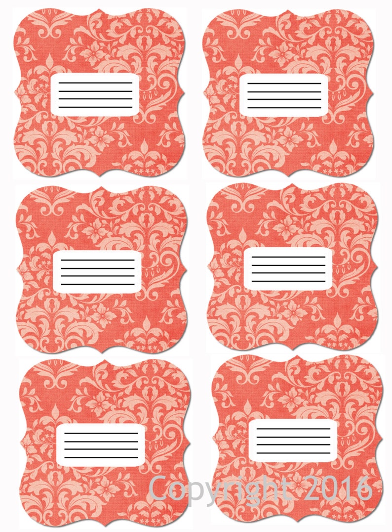Red Labels in Large and Small Sizes Instant Digital Download - Etsy