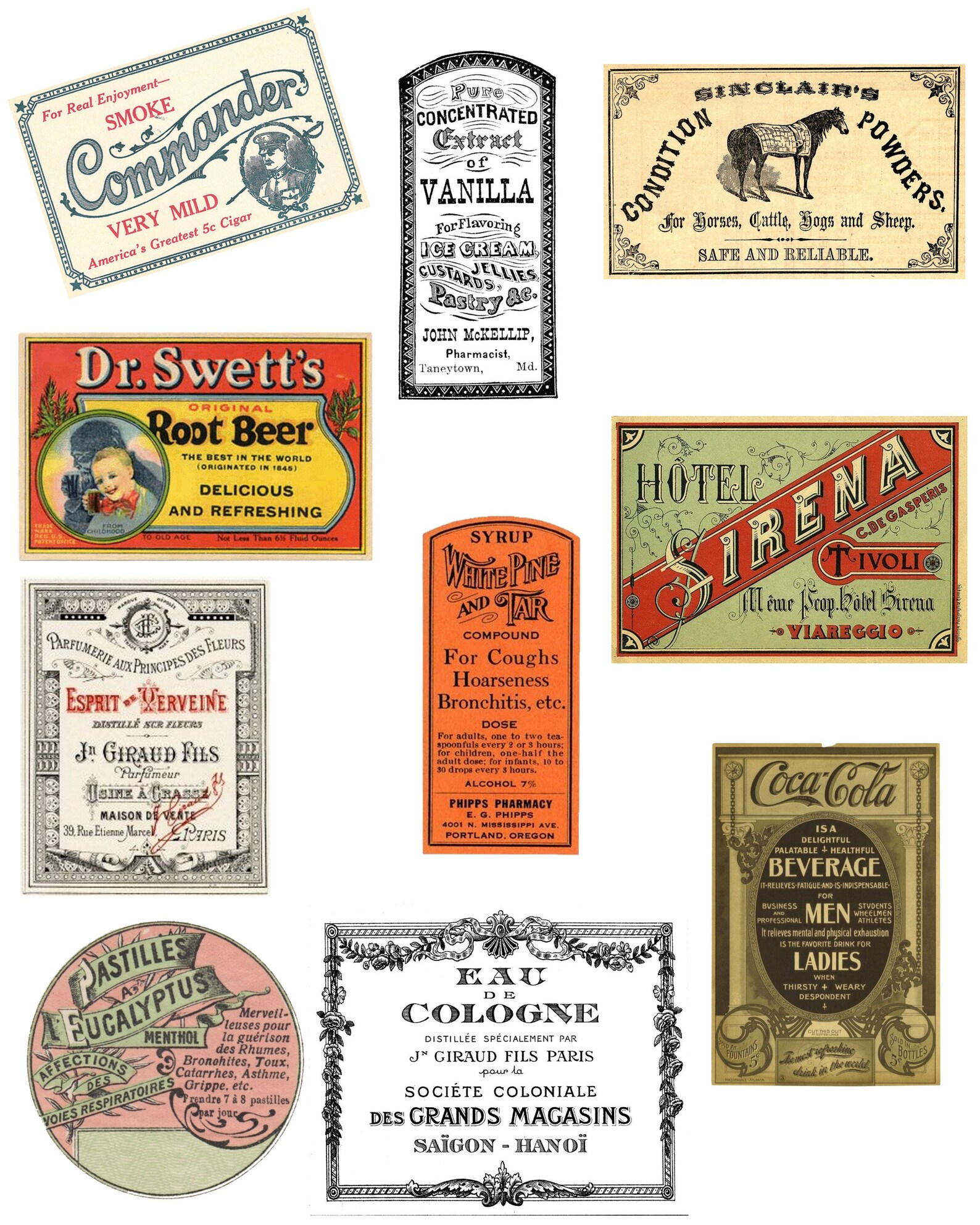 24 Vintage Label Images Clip Art Transparent PNG Files Instant - Etsy
