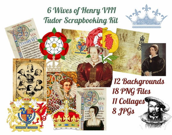 6 Wives of Henry VIII Scrapbooking Kit JPG and PNG Images - Etsy