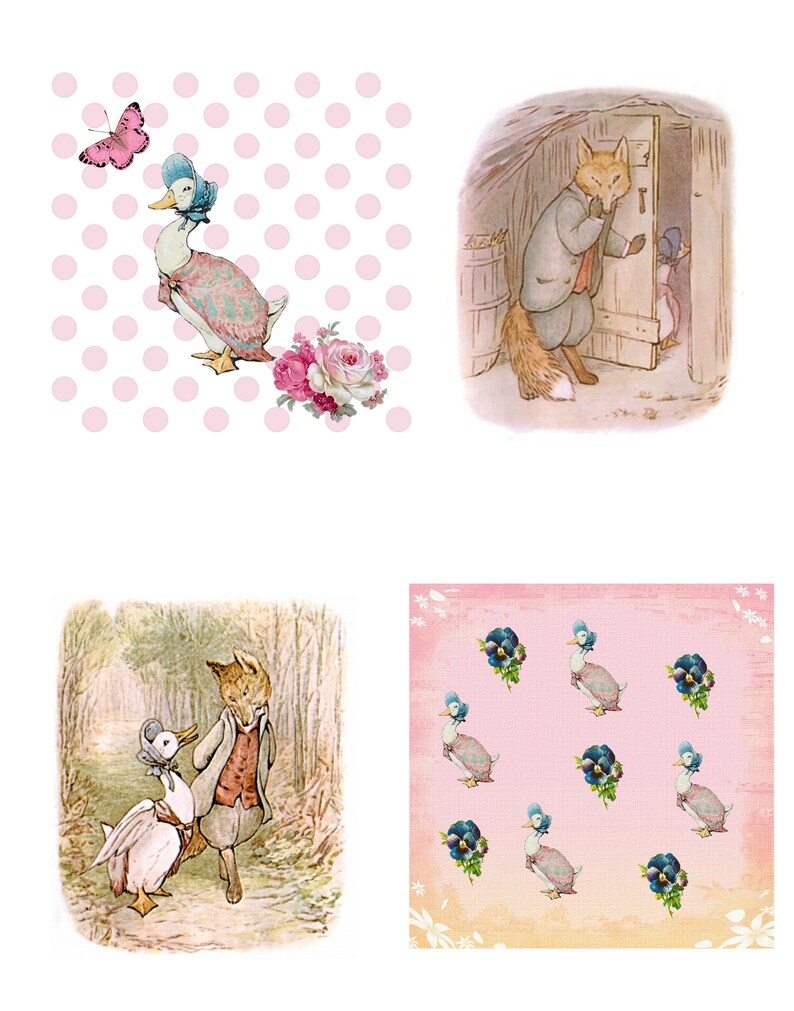 Jemima Puddle Duck Beatrix Potter Clipart Scrapbook Collection - Etsy UK