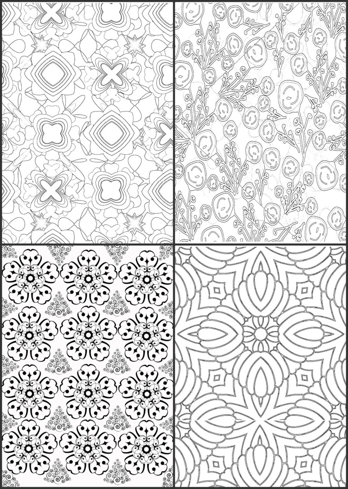 Color Me Calm 30 Geometric Design Patterns Coloring Book for | Etsy