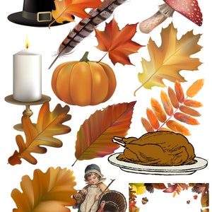 42 Assorted Thanksgiving Graphic Images Clip Art Transparent PNG Files ...