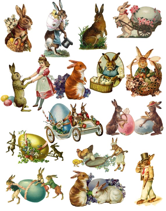 Vintage Rabbit Clip Art