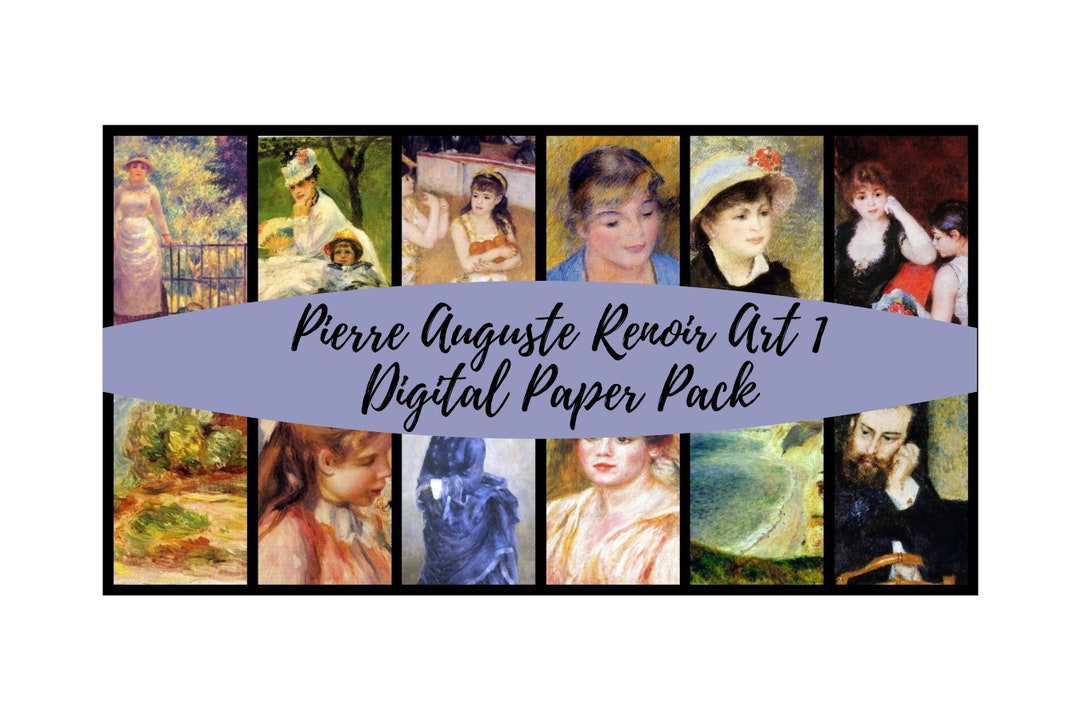 Pierre Renoir Art 1 Digital Paper Pack / 12 Sheets of 12 X 12" JPG ...