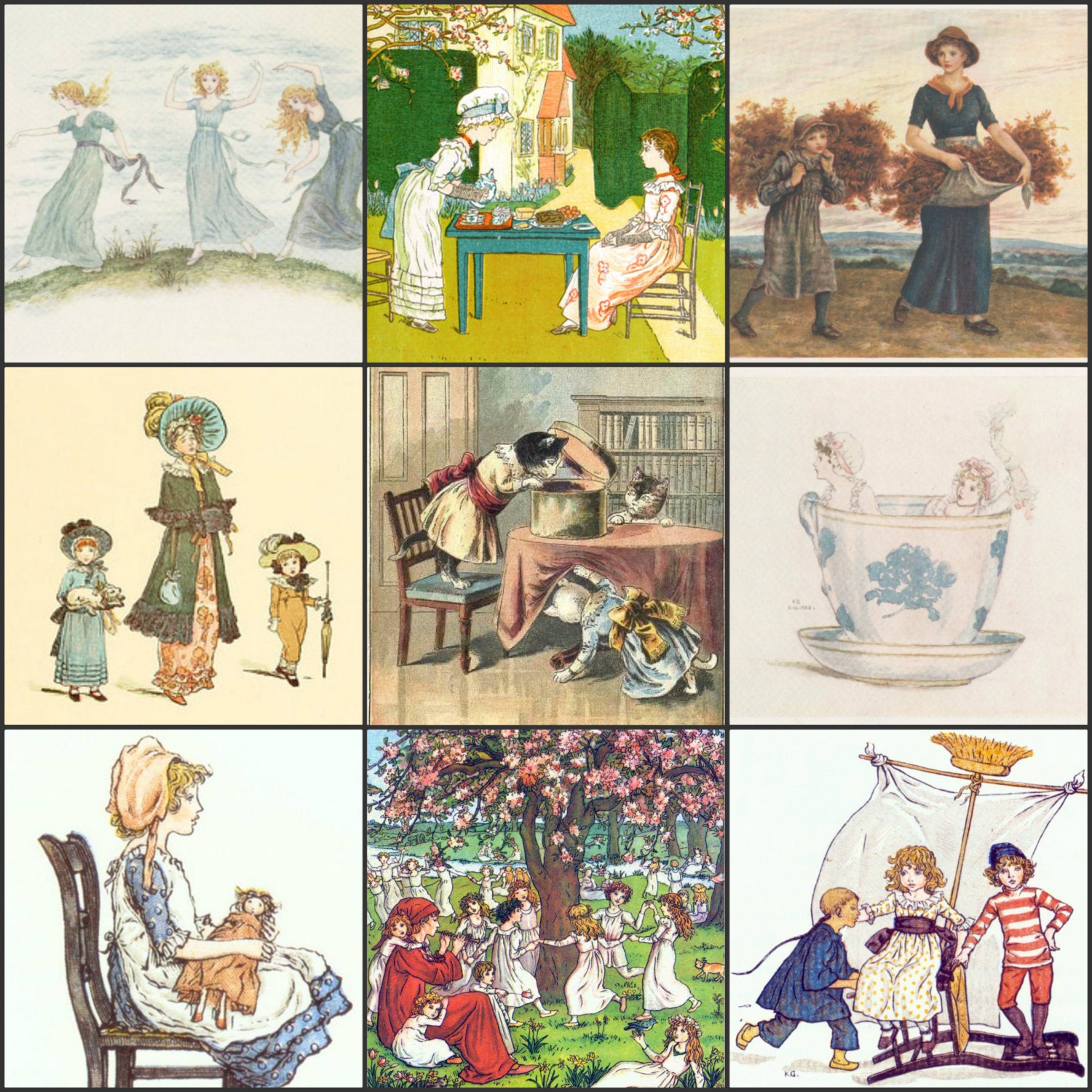 Over 400 Images by Kate Greenaway Children's Nursery - Etsy