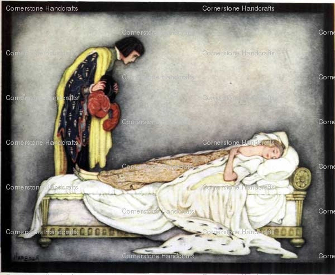 Sleeping Beauty VINTAGE Digital Art Print by Jennie Harbour Instant ...