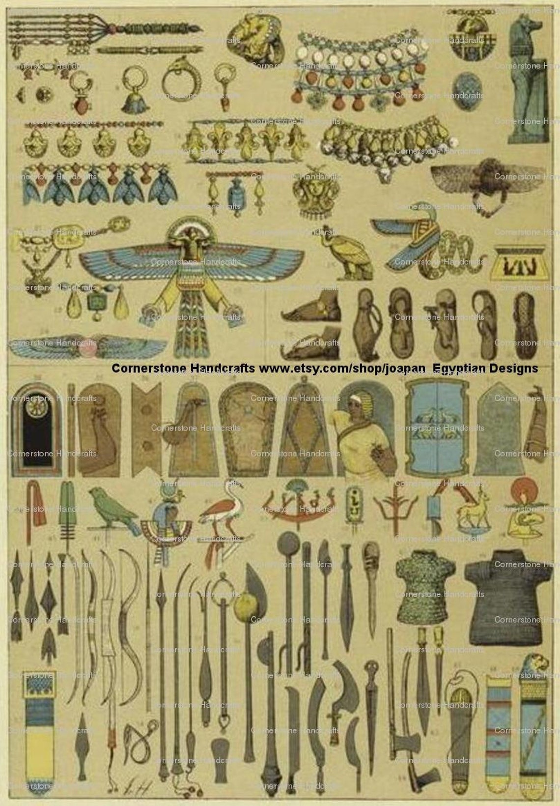 Collage Sheet Egyptian Designs 101 Instant Digital Download - Etsy