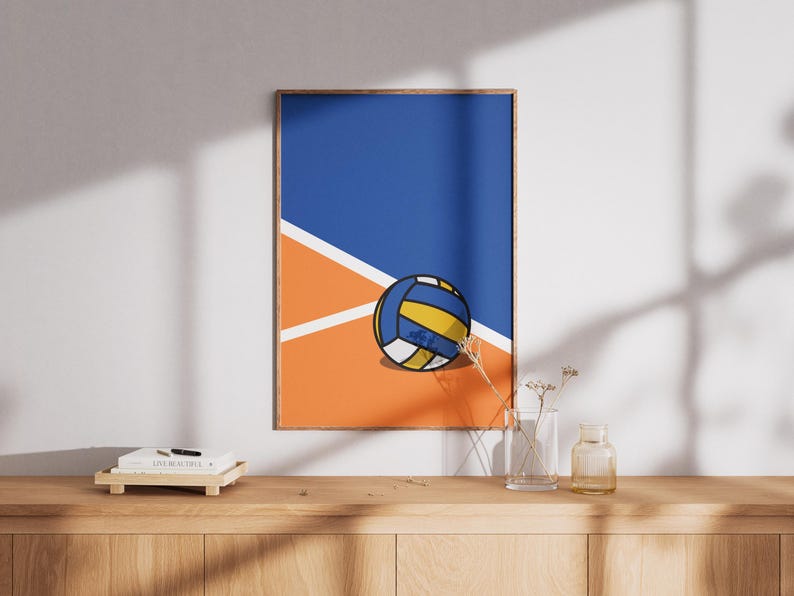 Volleyball Wall Art, Volleyball Printable, Wall Art, Volleyball Poster ...