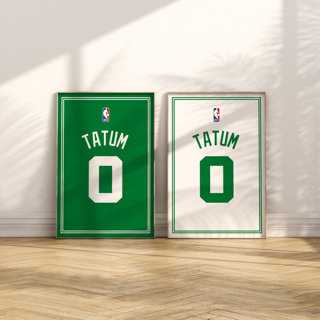 Jayson Tatum Jersey Wall Art – Basketball Poster, Celtics Superstar ...