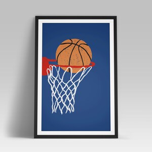Basketball Wall Art Prints Poster , Basketball Print Decor, Bedroom ...