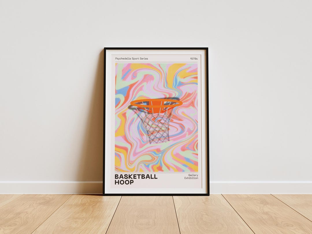 Basketball Hoop - Psychedelic Sports Art Print Design for Bedroom, Living Room, Office ...
