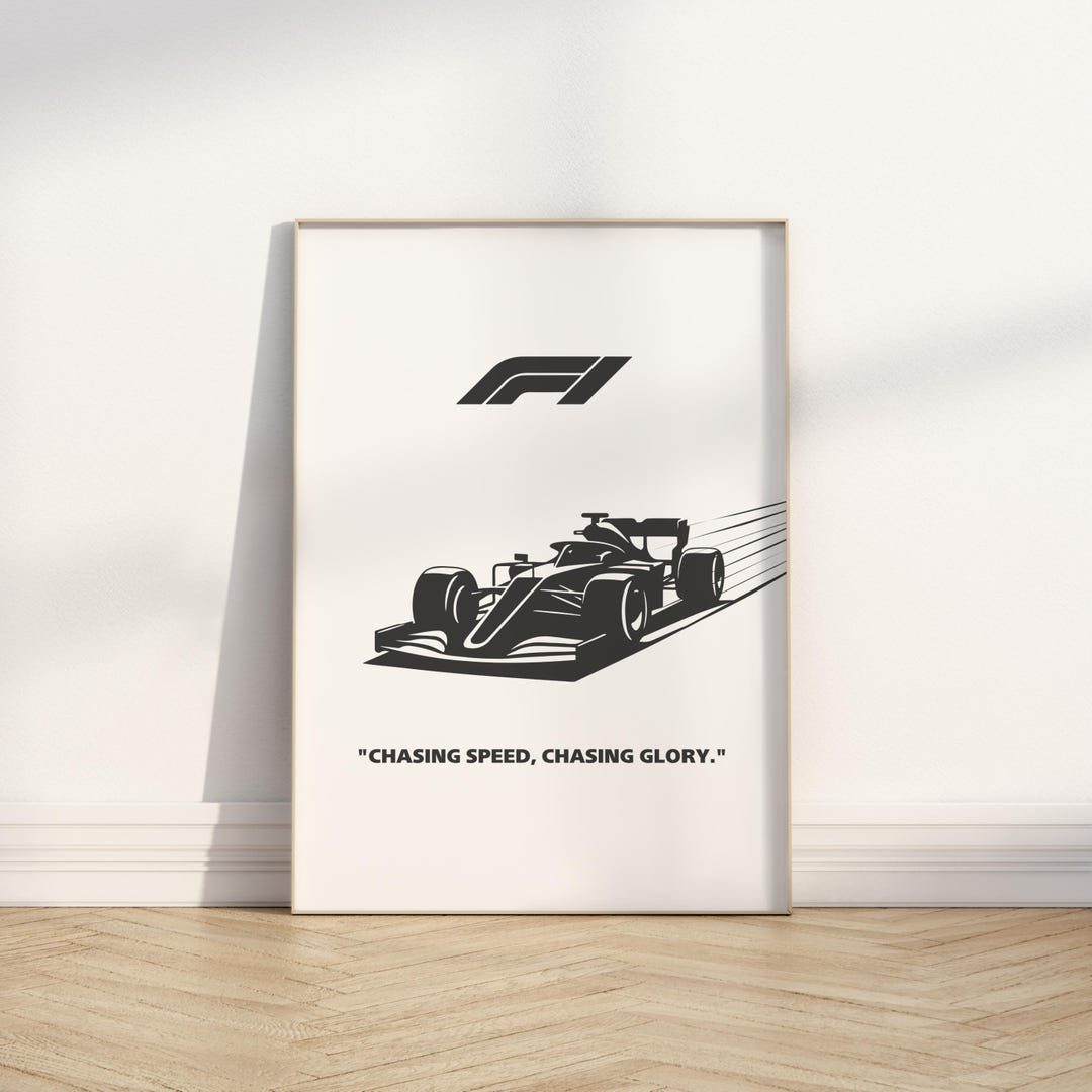F1 Poster - Formula 1 Racing Artwork, Unique Wall Decor for Car Lovers ...