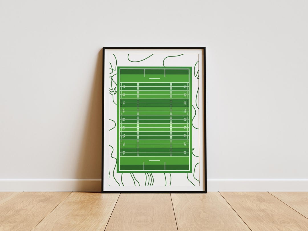 Football Field Wall Art Football Poster for Bedroom, Living Room ...