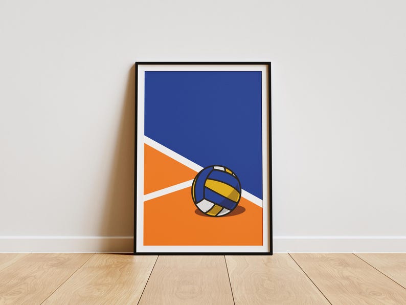 Volleyball Wall Art, Volleyball Printable, Wall Art, Volleyball Poster ...