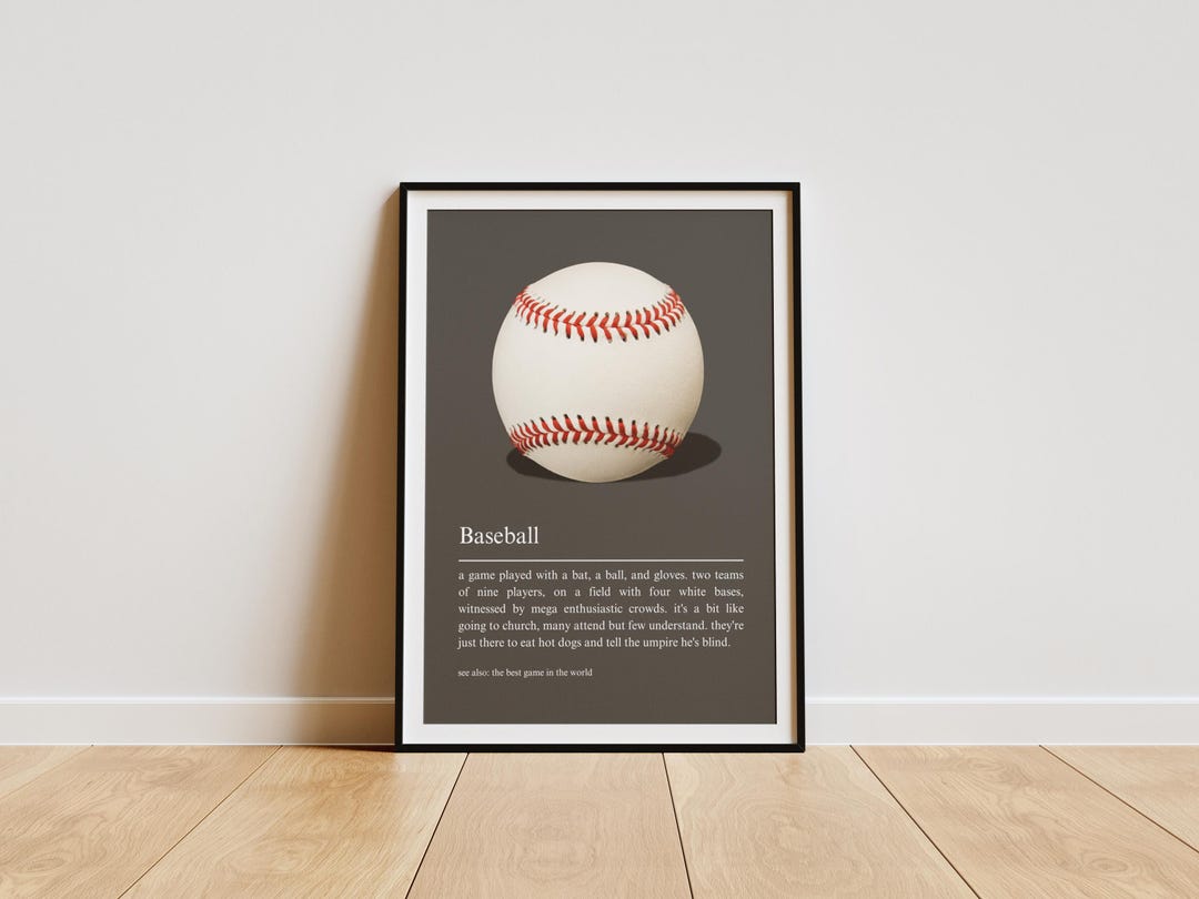 Baseball Wall Art Prints Poster , Baseball Print Decor, Bedroom ...
