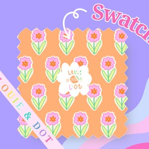 Pink and Orange Floral Seamless Print, Seamless Repeating Print for ...