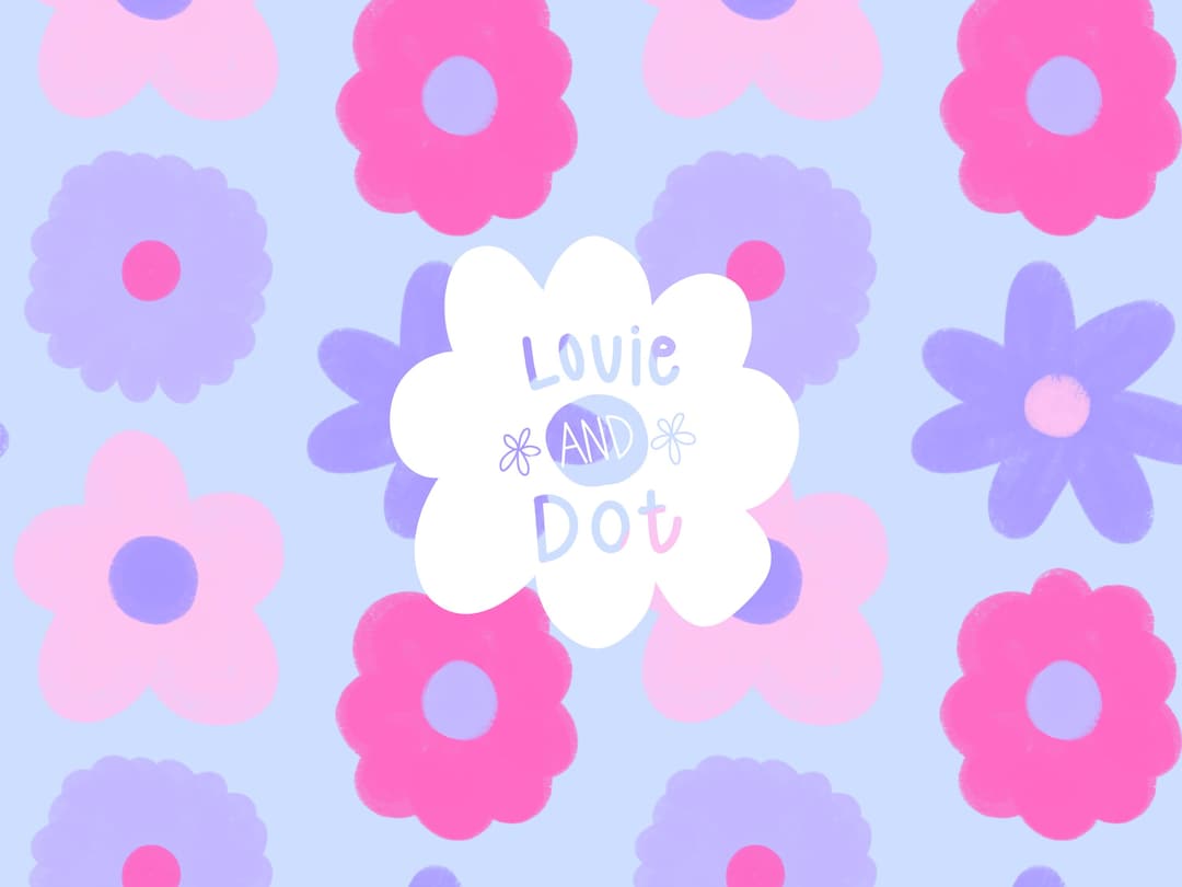 Light Blue Pink Purple Floral Seamless Print, Spring Repeating Pattern ...