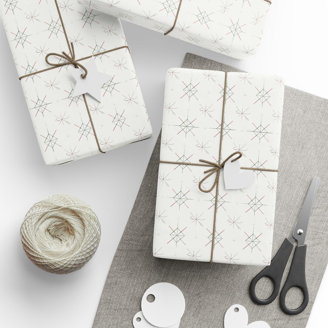 Holiday Wrapping Paper, Minimalist Gift Wrap, Christmas Packaging ...