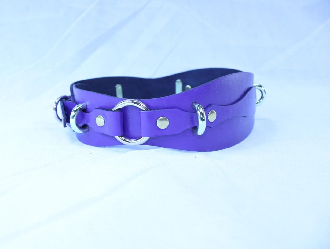 BDSM Leather Waist Belt | Handmade Restraint Harness Accessory | D-ring ...