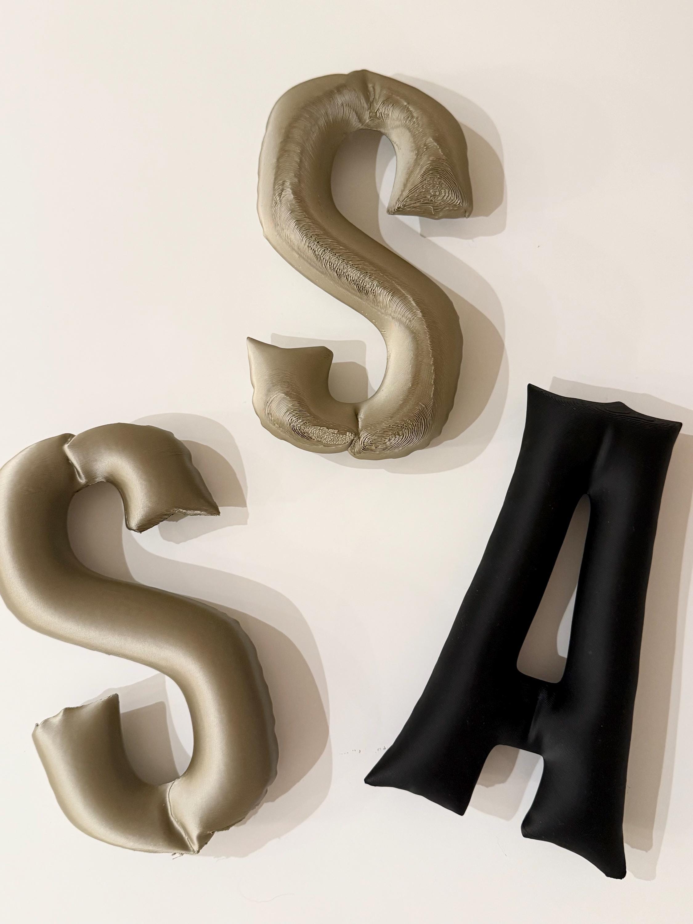 3D Printed Balloon Bubble Letters - Etsy