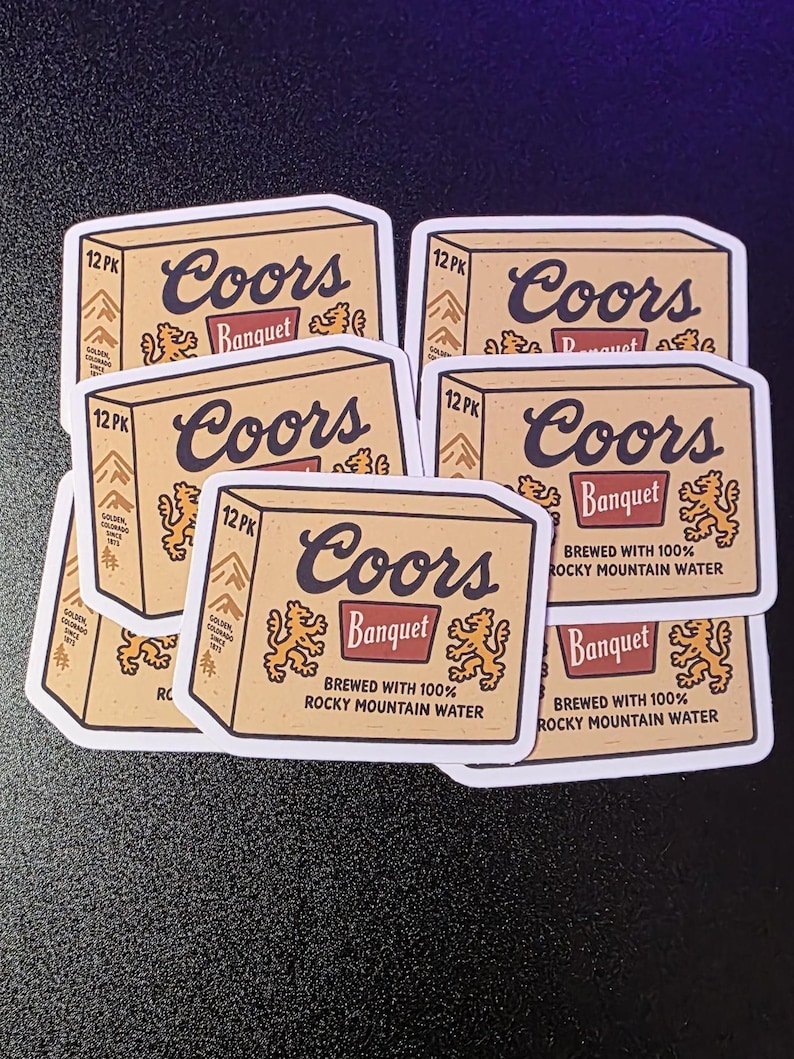 Coors Banquet Beer Box Sticker – Premium Waterproof Vinyl, Durable ...