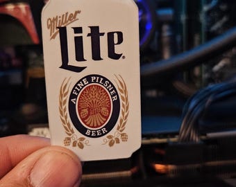 Miller Lite Beer Can Sticker – Funny Vinyl Decal for Water Bottles ...