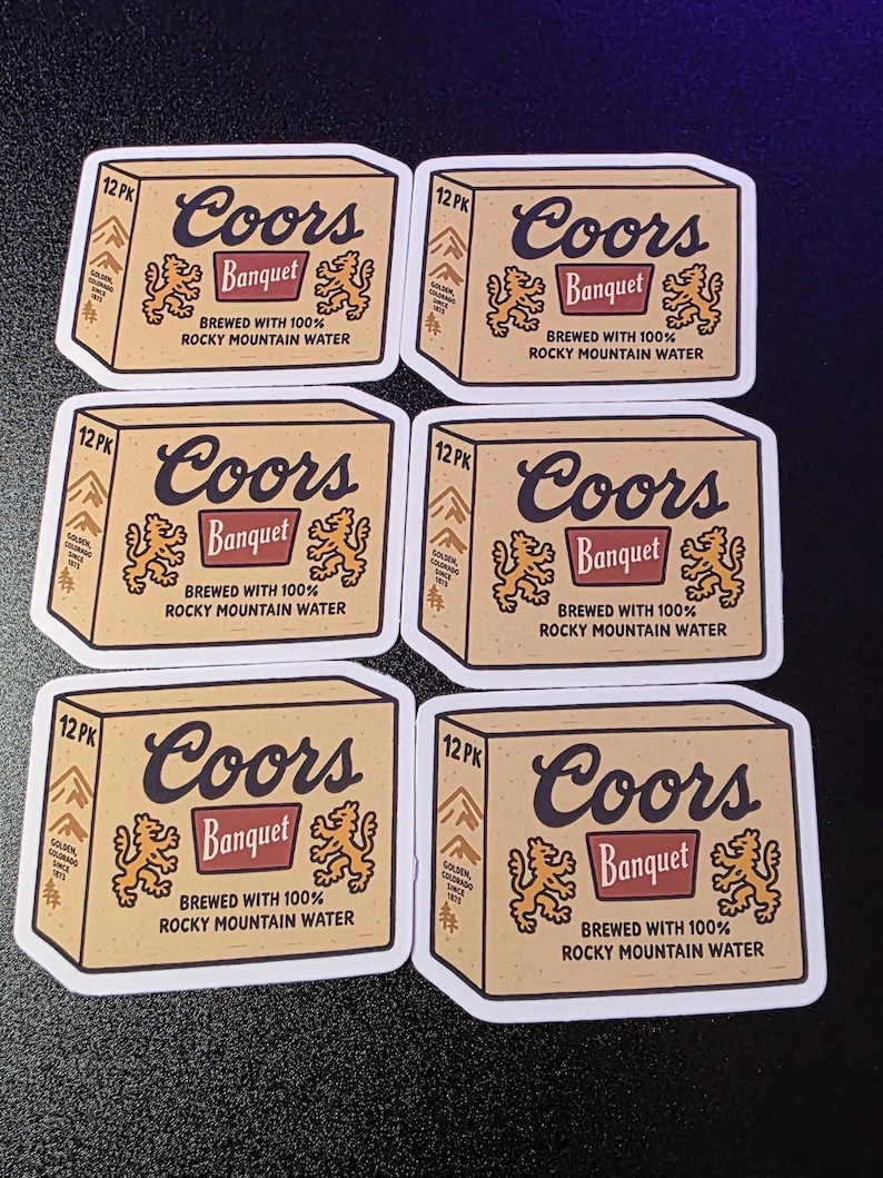 Coors Banquet Beer Box Sticker – Premium Waterproof Vinyl, Durable ...