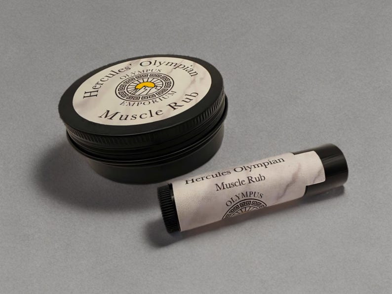 Hercules Olympian Muscle Rub: Peppermint and Menthol - Handmade Beeswax ...