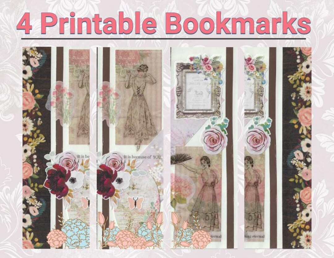 Victorian Printable Bookmarks for Book Lovers, Pretty Victorian Vibes ...