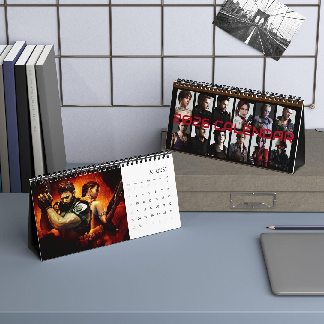 Resident Evil 2026 Grid Desktop Calendar | Gamer Desk Planner, Game ...