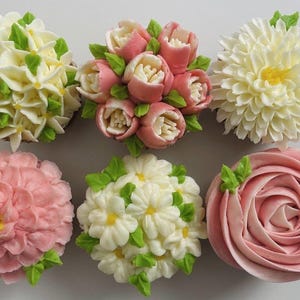 Flower Cupcakes (custom) - Etsy