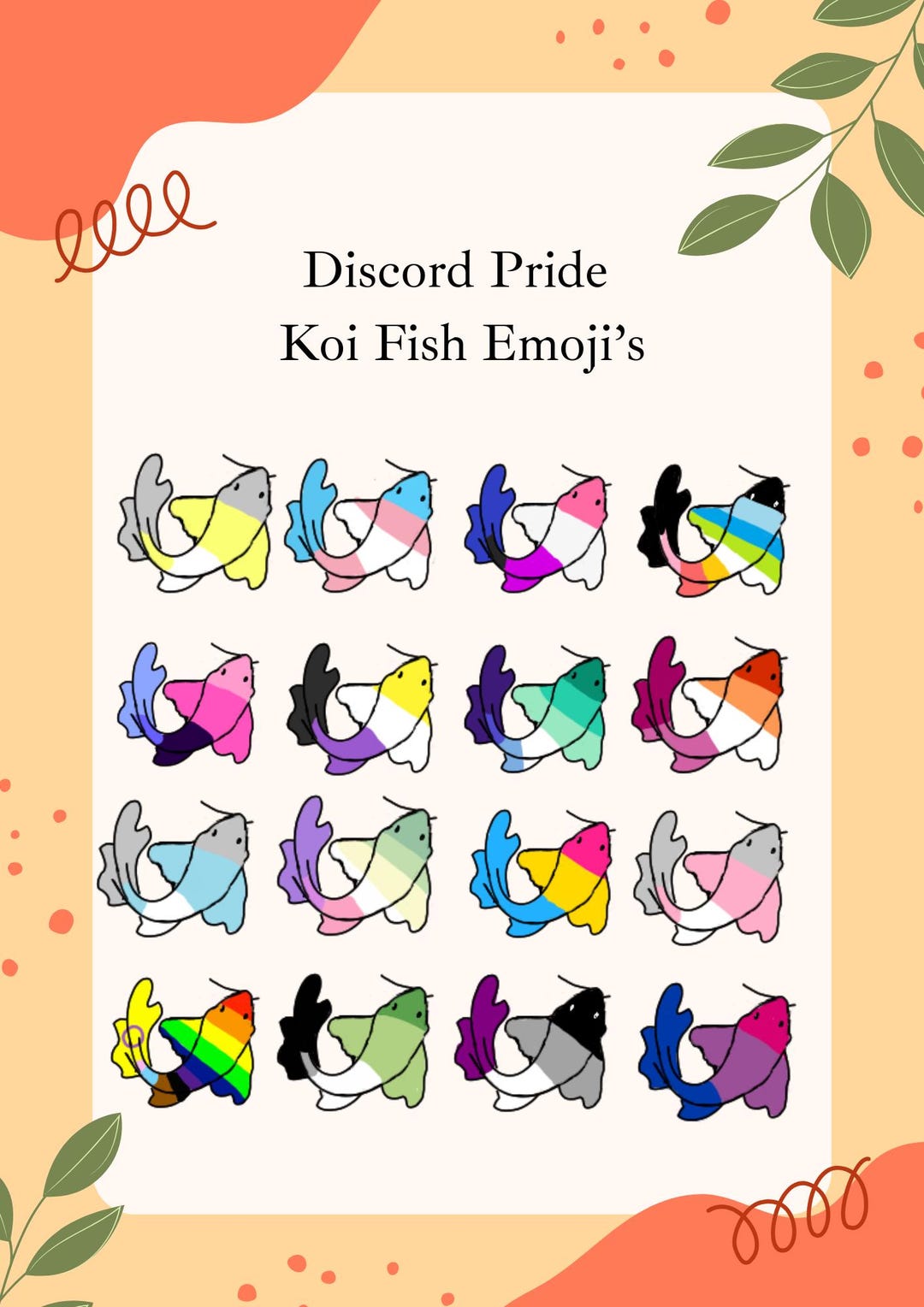 Pride Koi Fish | Discord Emoji's - Etsy