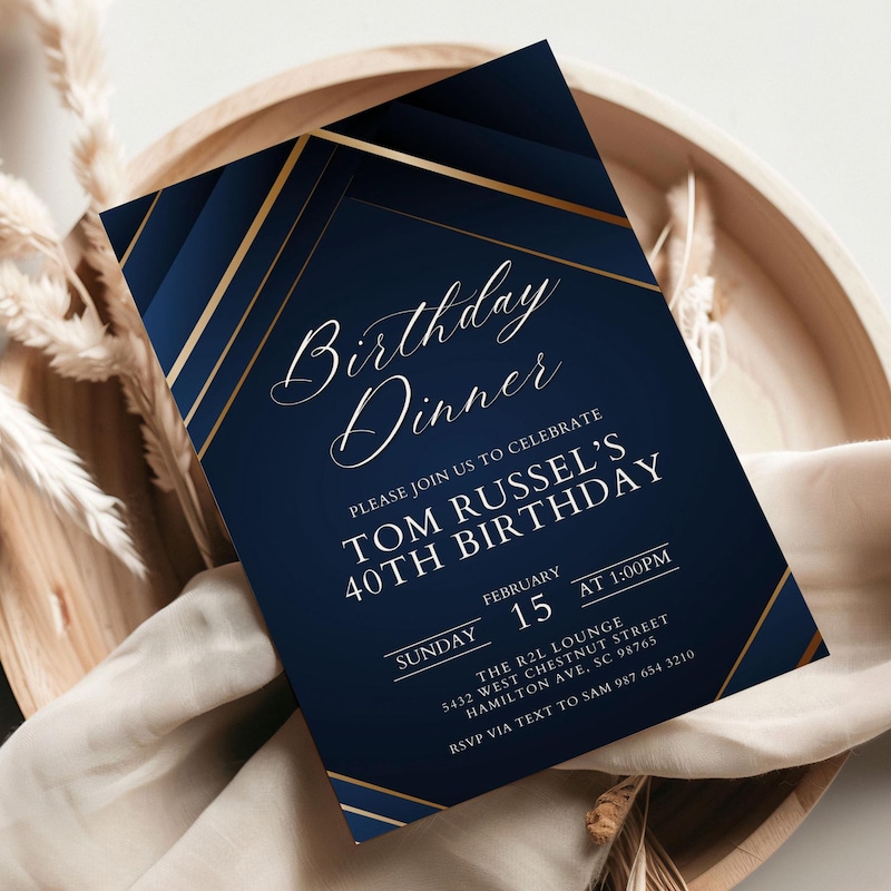 Abstract Birthday Invite - Etsy