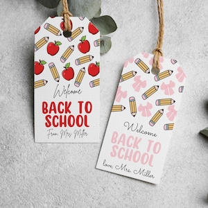 Back to School Gift Tag Welcome Back to School Editable Tag Printable ...