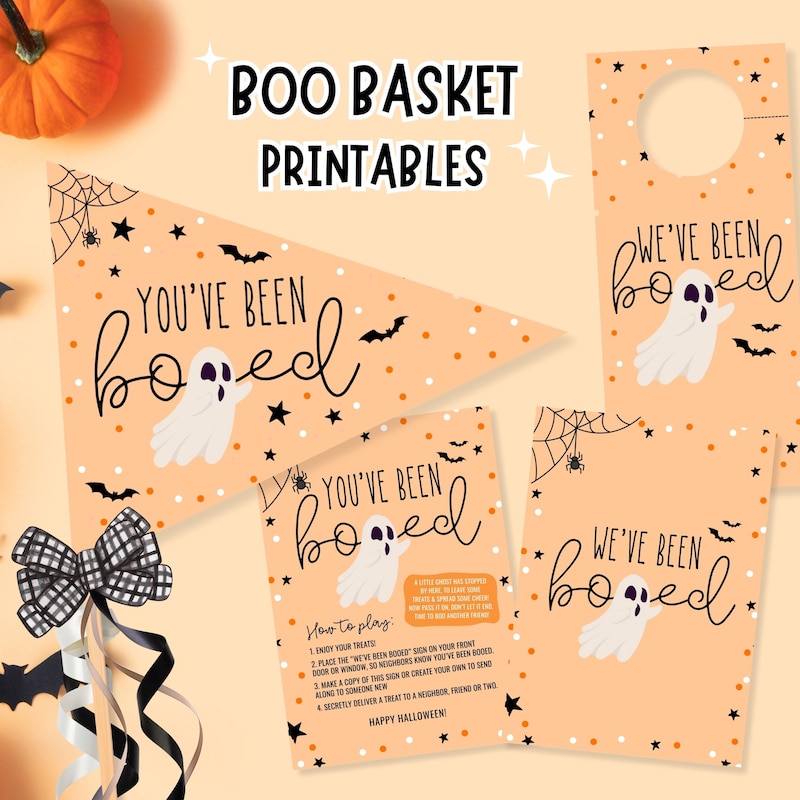 Boo Basket Flyer Template - Etsy