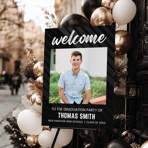 Graduation Party Welcome Sign Template, Photo Graduation Welcome Poster ...