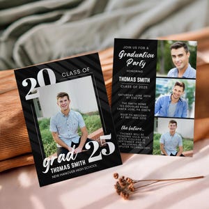 Graduation Invitation 2025 Template, Modern Graduation Announcement ...