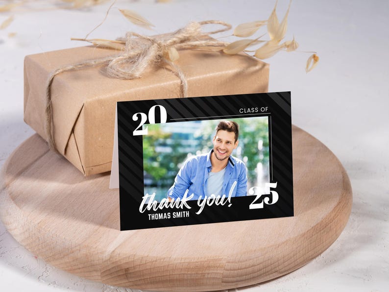 Graduation Thank You Card 2025 Template, Modern Graduation Card, Senior ...