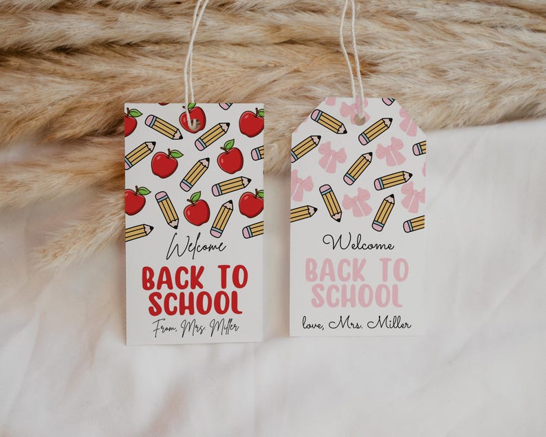 Back to School Gift Tag Welcome Back to School Editable Tag Printable ...