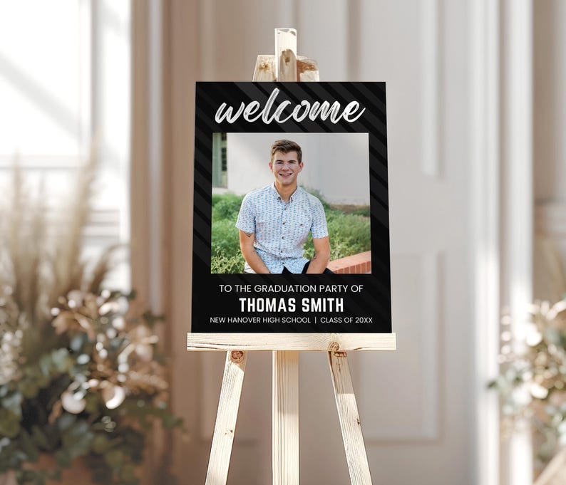 Graduation Party Welcome Sign Template, Photo Graduation Welcome Poster ...