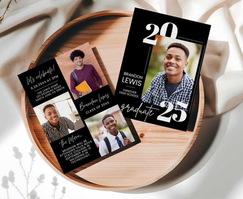 Graduation Invitation 2025 Template, Modern Graduation Announcement ...