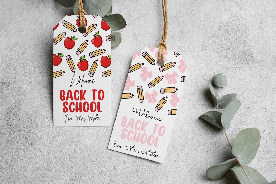 Back to School Gift Tag Welcome Back to School Editable Tag Printable ...