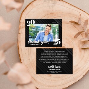 Graduation Thank You Card 2025 Template, Modern Graduation Card, Senior ...