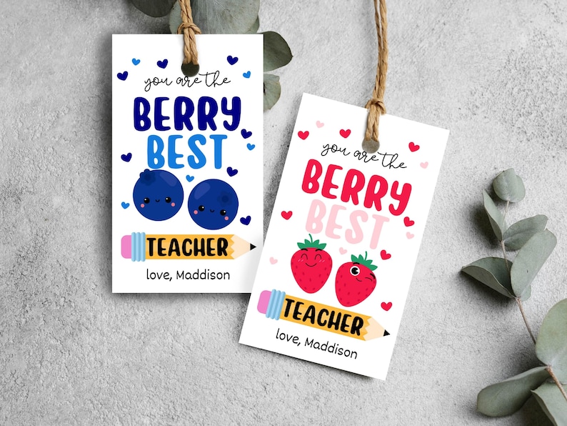 Teacher Appreciation Gift Tag, End of School Year Tag for Teacher ...